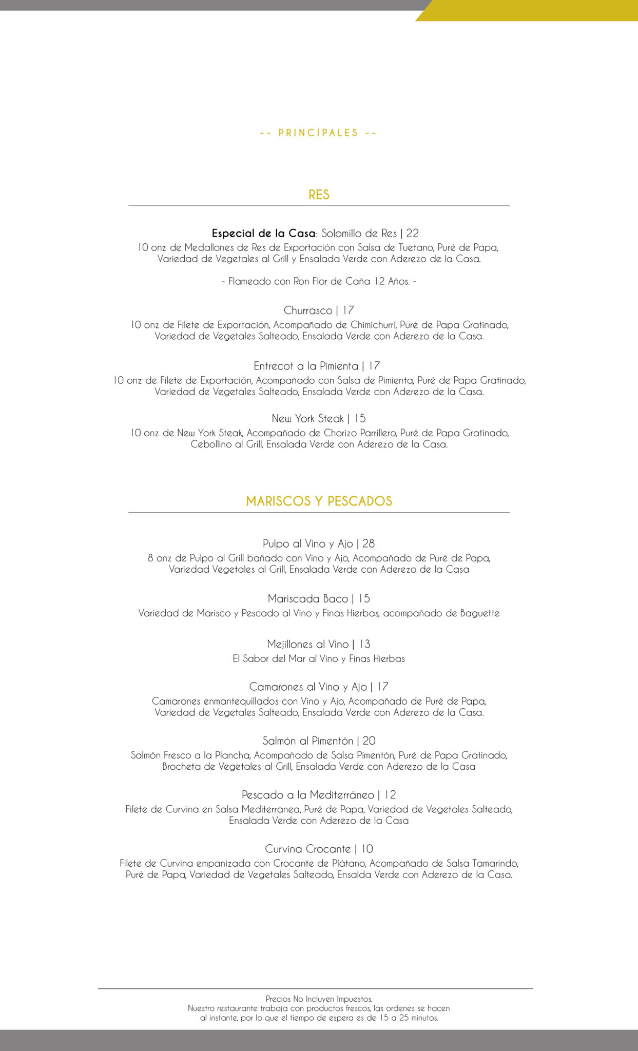 Menú | Boca Baco – Boca Baco